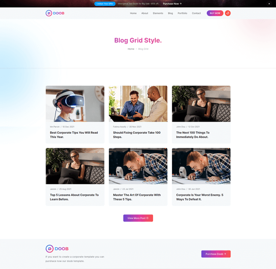 Doob || Doob Business and Consulting CodeIgniter Template