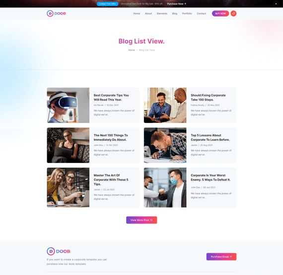 Doob || Doob Business and Consulting CodeIgniter Template